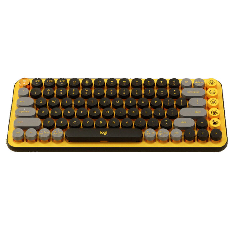 Logitech Pop Keys Mechanical Wireless Keyboard -Blast Yellow (920 ...