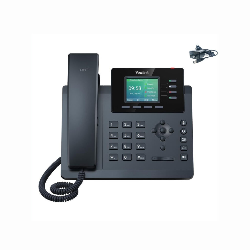 Yealink SIP-T34W IP Desk Phone with Power Adapter – Click Computers